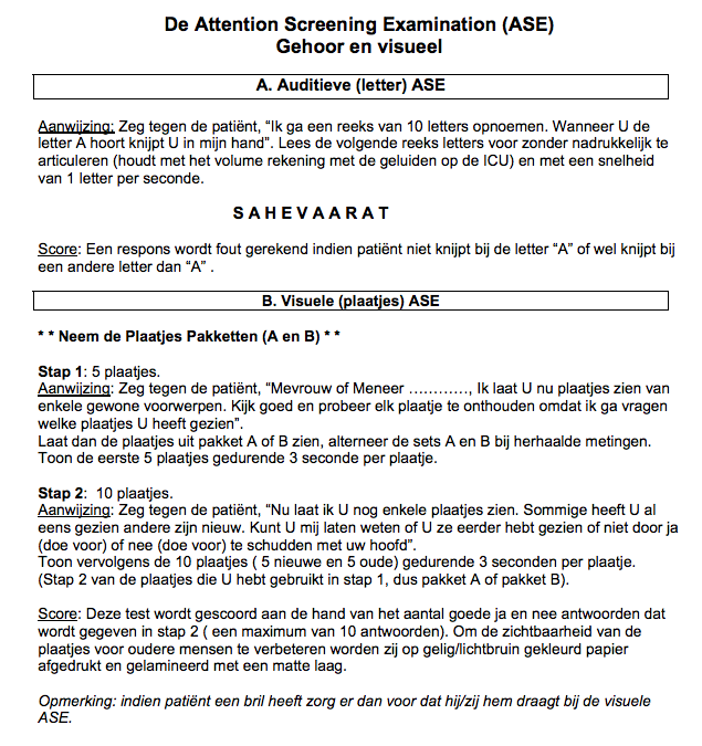 Vroegtijdige herkenning van delirium op de intensive care met de ...